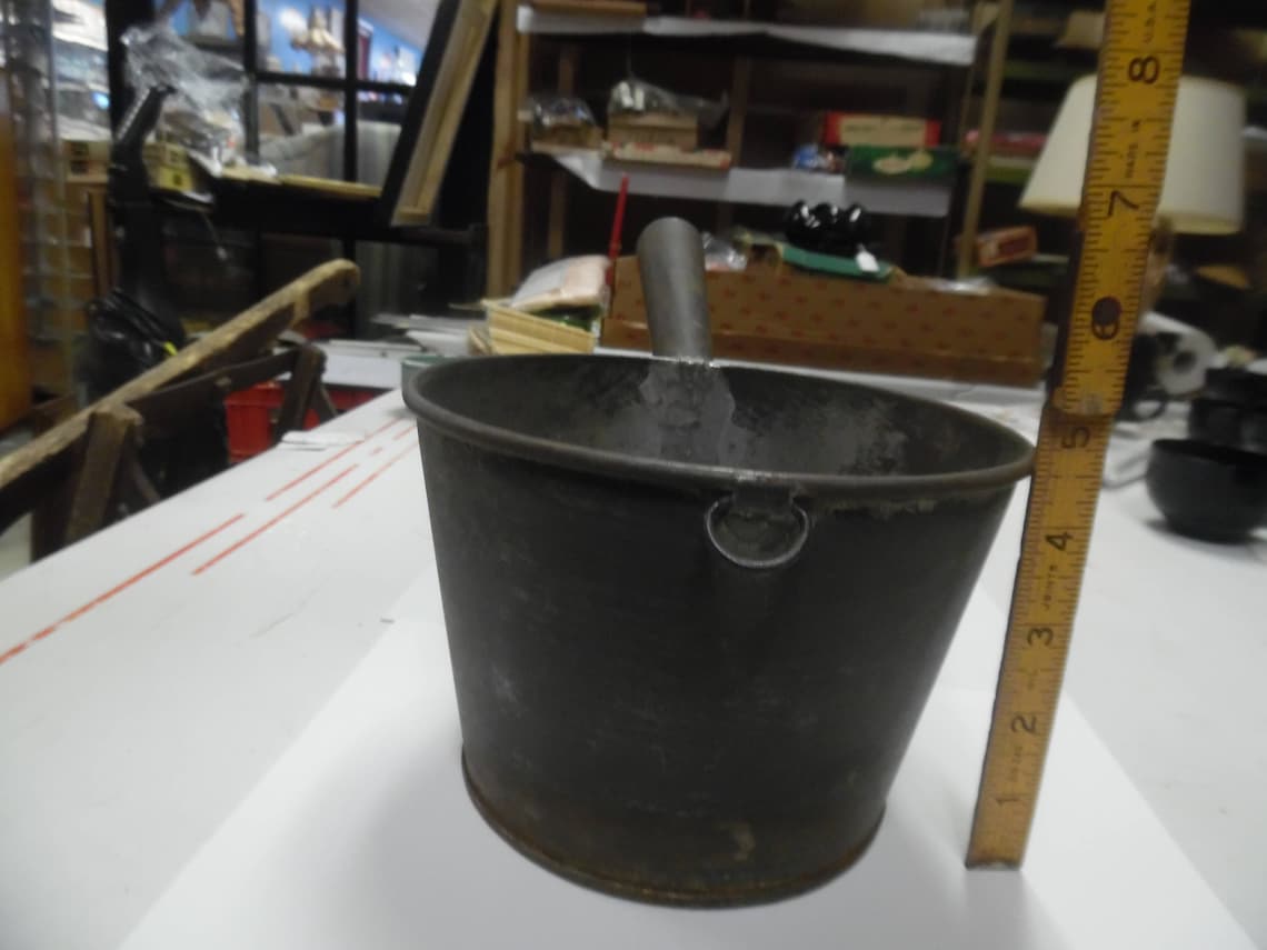 Primitive Galvanized Pan Old Tin Pan Primitive Tin Sauce - Etsy