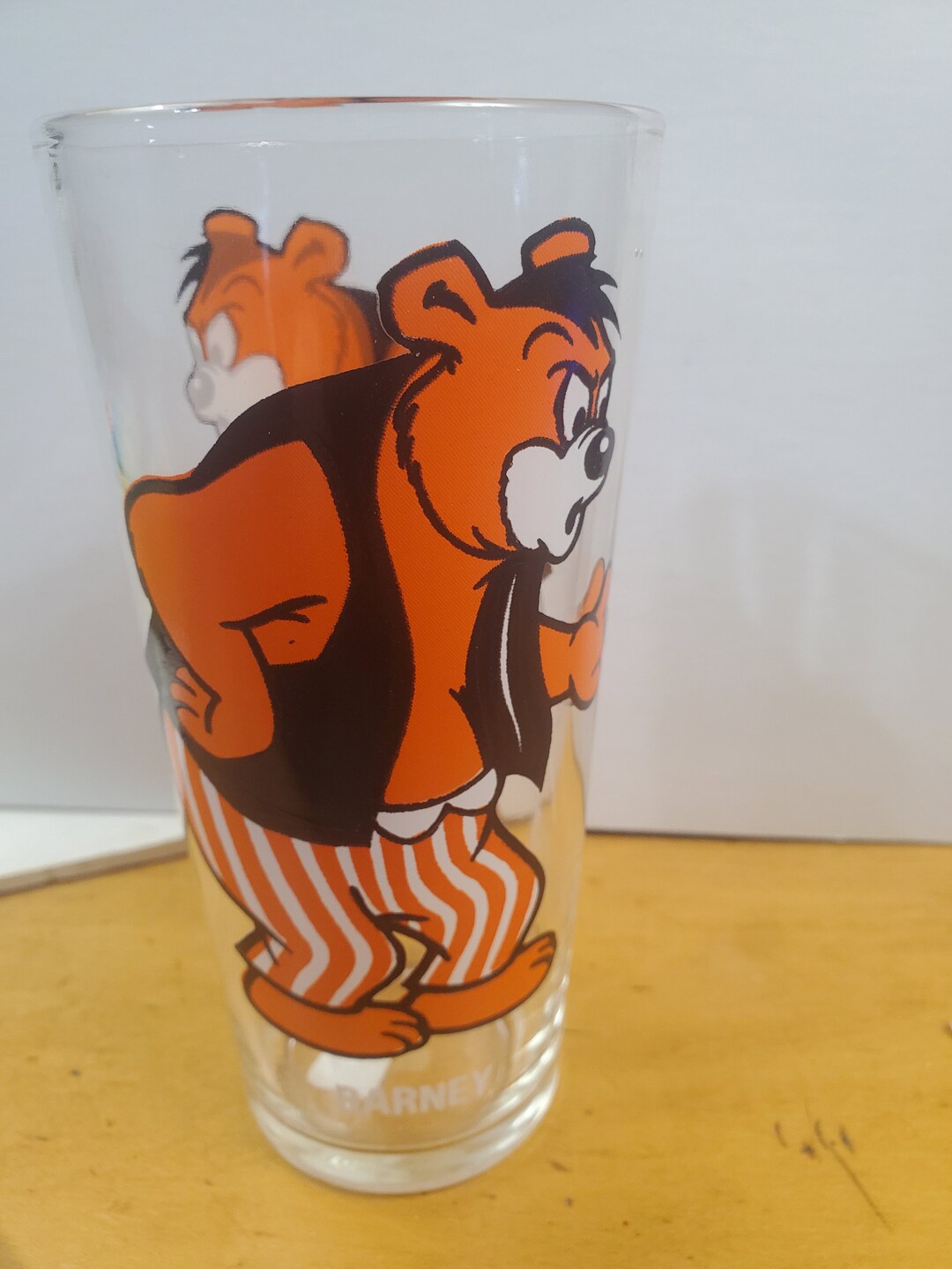 Barney Glass, Leonardo Glass, Large Barney Pepsi Cartoon Glass, Looney ...
