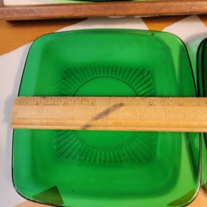 Fire King Charm Forest Green Salad Plates, Vintage Green Fire King ...