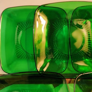 Fire King Charm Forest Green Salad Plates, Vintage Green Fire King ...