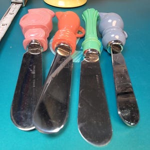 Vintage Fiesta Knifes, Fiesta Cheese Knife, Fiesta Knifes in Teapot ...
