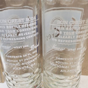 Vintage Sun Crest Pop Bottles, Old Sun Crest Pop Bottles, Old Bottles ...