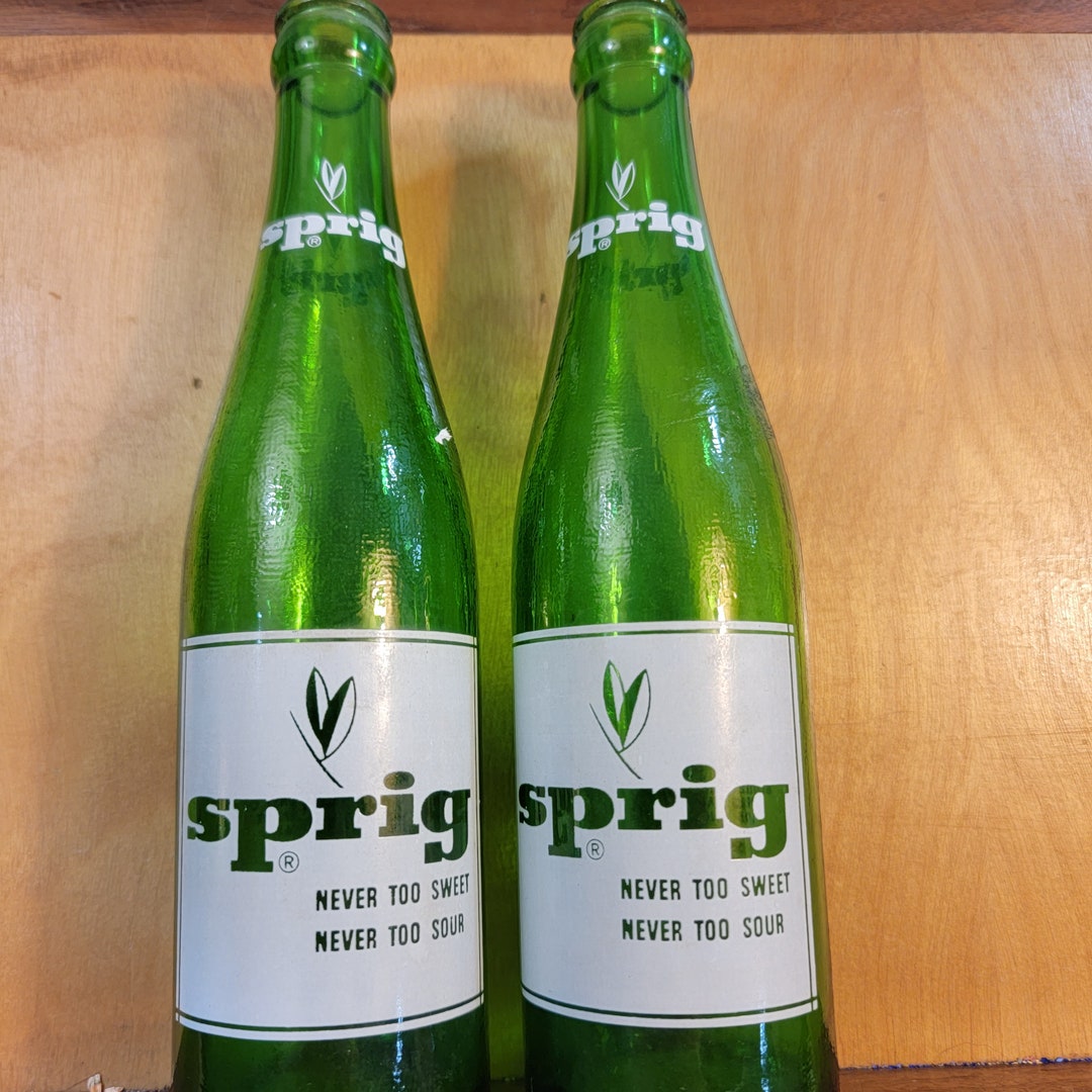 Pair Sprig Bottles, Vintage Soda Bottle, Vintage Pop Bottle, Old Pop ...