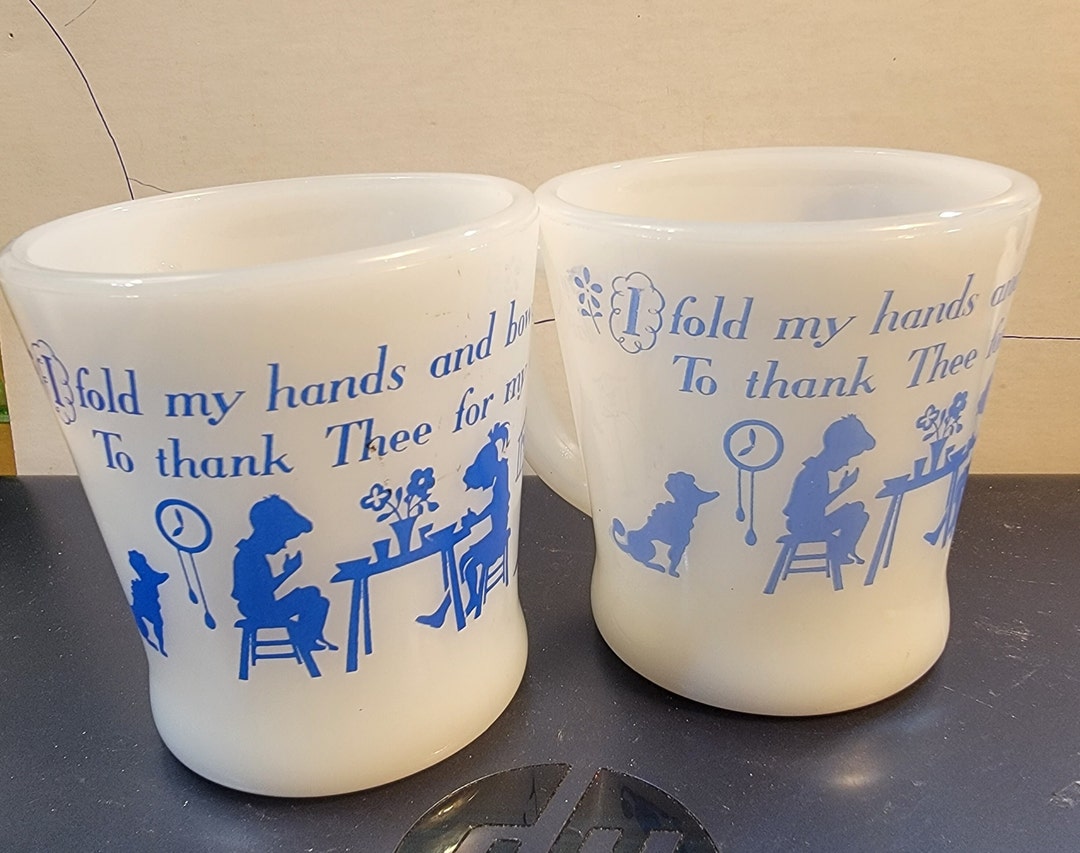 Fire King Prayer Mug Vintage Fire King Mug Old Fire King - Etsy