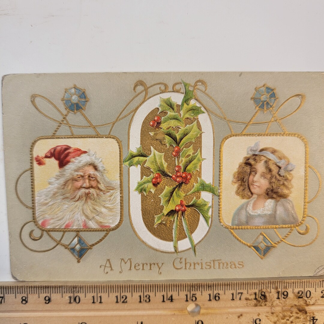 Vintage Santa Postcard, Vintage Christmas Postcard, Vintage Holiday ...