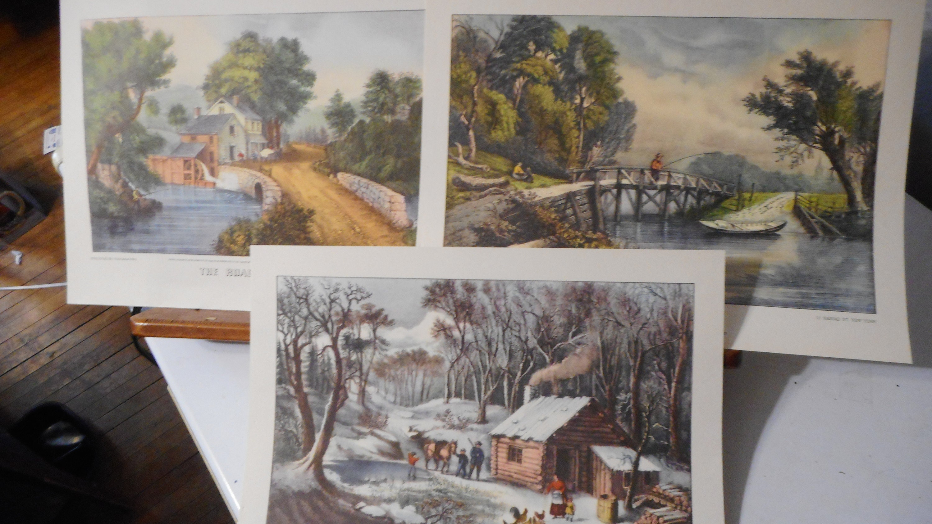Currier and Ives Prints, Vintage Prints, Vintage Currier Ives, Old ...