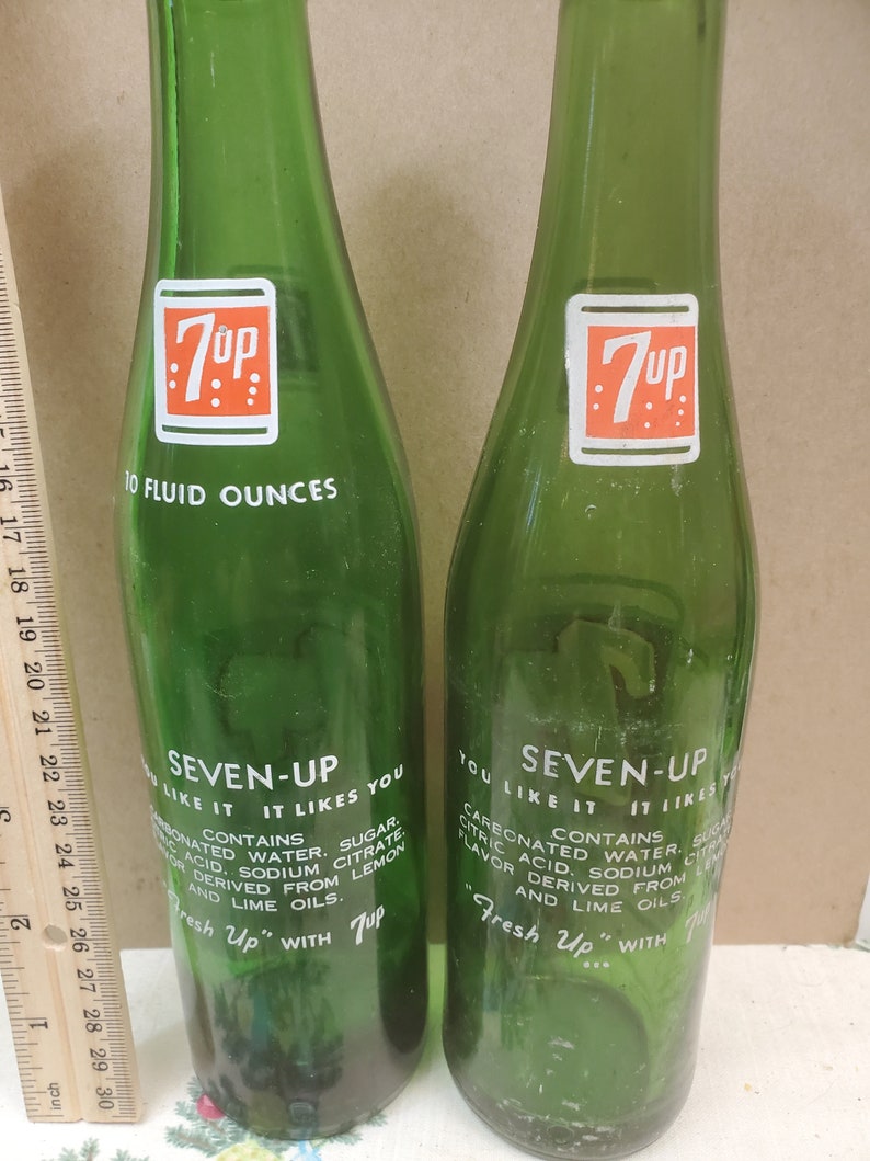 Vintage 7up Pop Bottles Old Seven up Pop Bottles Old | Etsy