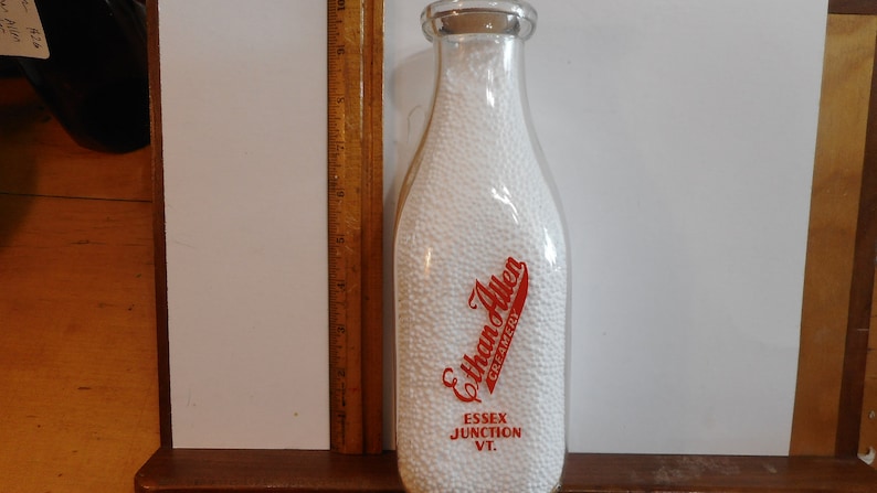 Ethan Allen Milk Bottle, Essex Junction Vermont Dairy, Ethan Allen ...