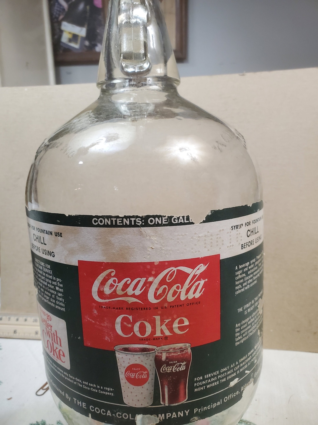 Vintage Coke Syrup Bottle, Coca Cola Soda Fountain Bottle, Vintage ...