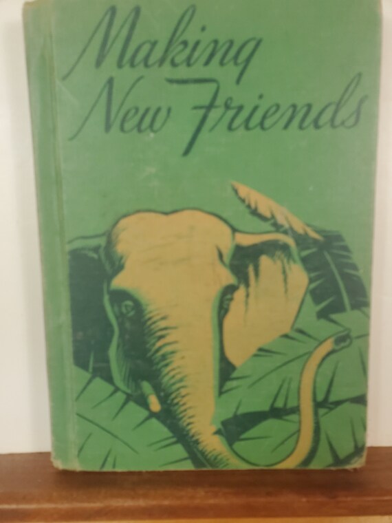 Making New Friends Text Vintage School Book Vintage Text - Etsy