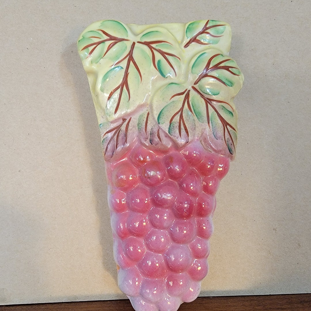 Vintage Japan Grape Wall Pocket, Grape Wall Pocket, Vintage Wall Pocket ...
