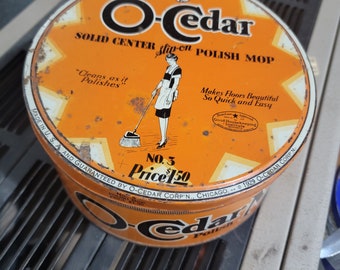Radiant Dust Mop Tin, Radiant Tin, Vintage Mop Tin, Old Mop Tin, Polish ...