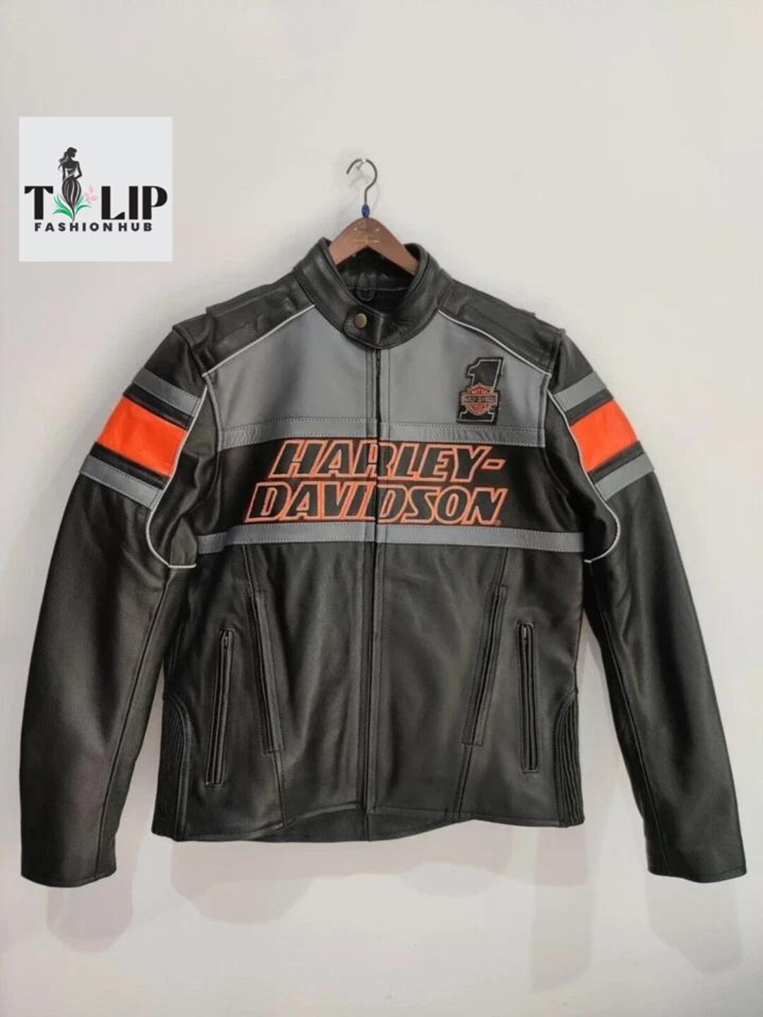 Harley Davidson Rumble Biker Jacket | Colorblock B&S Men's Motorcycle ...