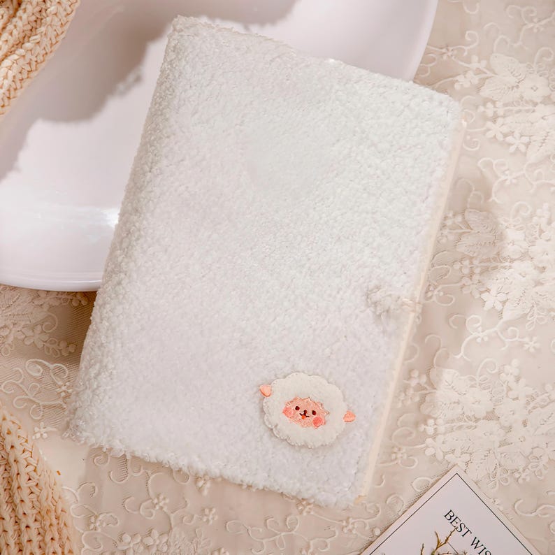 Personalized A6 A5 Embroidered Lamb Velvet Handmade Portable Notepad ...
