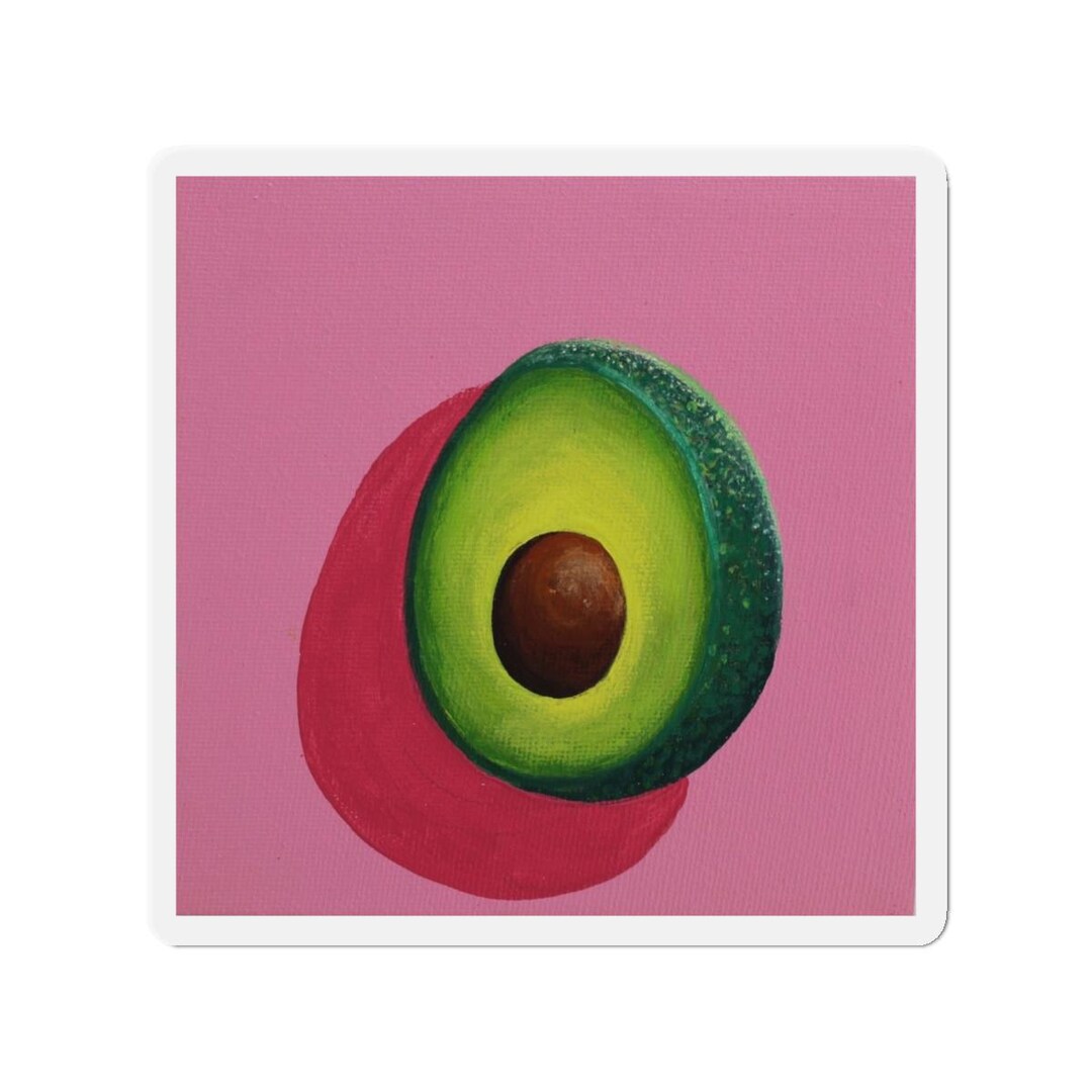 Avocado Still Life Die Cut Magnet Colorful Tropical Fruit Refrigerator ...