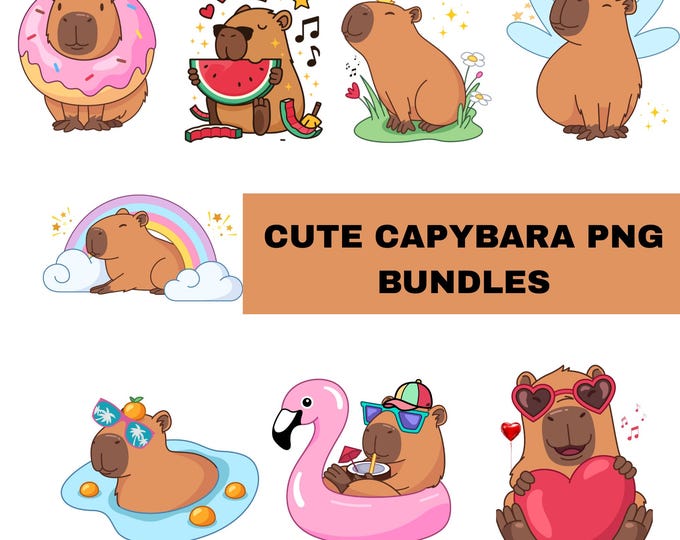 Cute Capybara PNG, Funny Capybara Clipart, Digital Sticker, Hilarious ...