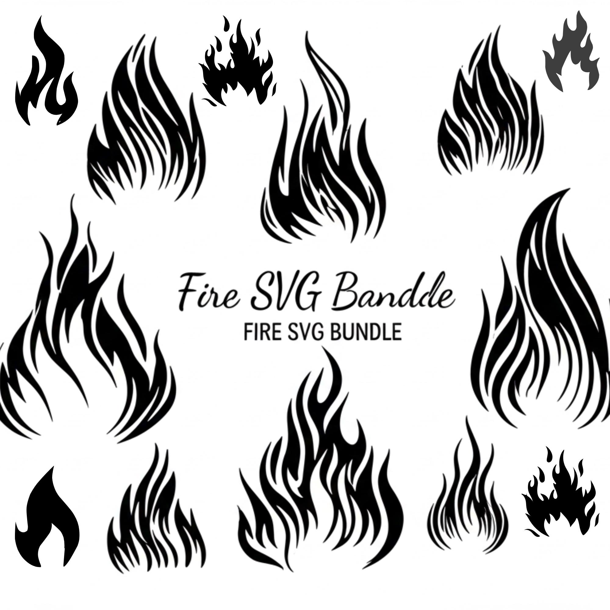 Fire SVG Bundle, Fire Clipart, Fire Svg Files, Fire Flames Svg, Flames ...