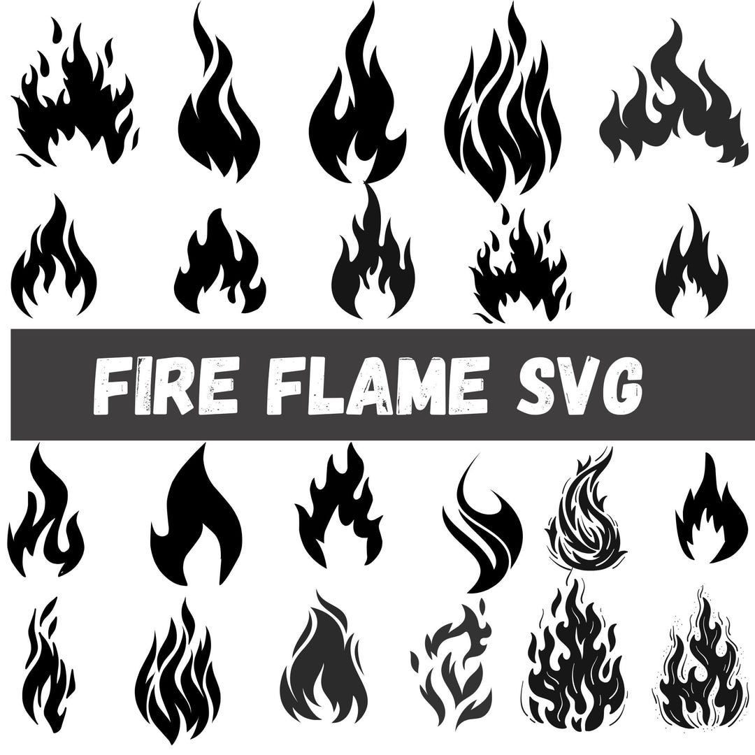 Fire SVG Bundle, Fire Clipart, Fire Svg Files, Fire Flames Svg, Flames ...