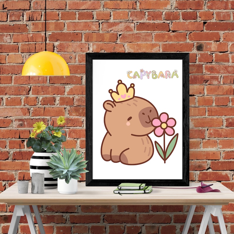 Cute Capybara Png,funny Capybara Clipart,anime Cartoon Digital Sticker ...