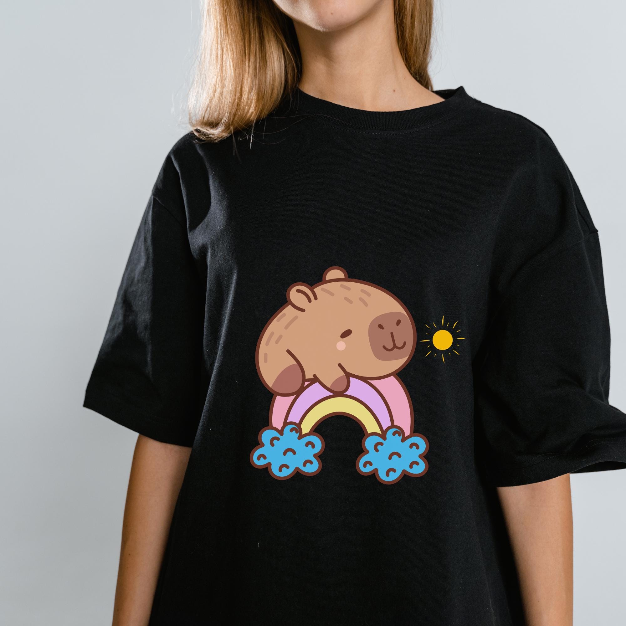 Cute Capybara Png,funny Capybara Clipart,anime Cartoon Digital Sticker ...