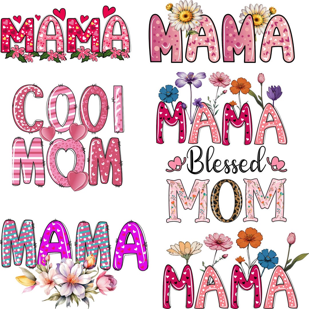 Mama PNG, Mothers Day PNG, Girl Mama Png, Flower Png, Mom Cut File, Mom ...