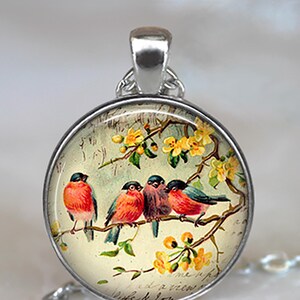 Robin Redbreast Necklace, Brooch Pin or Key Chain, Four Friends ...