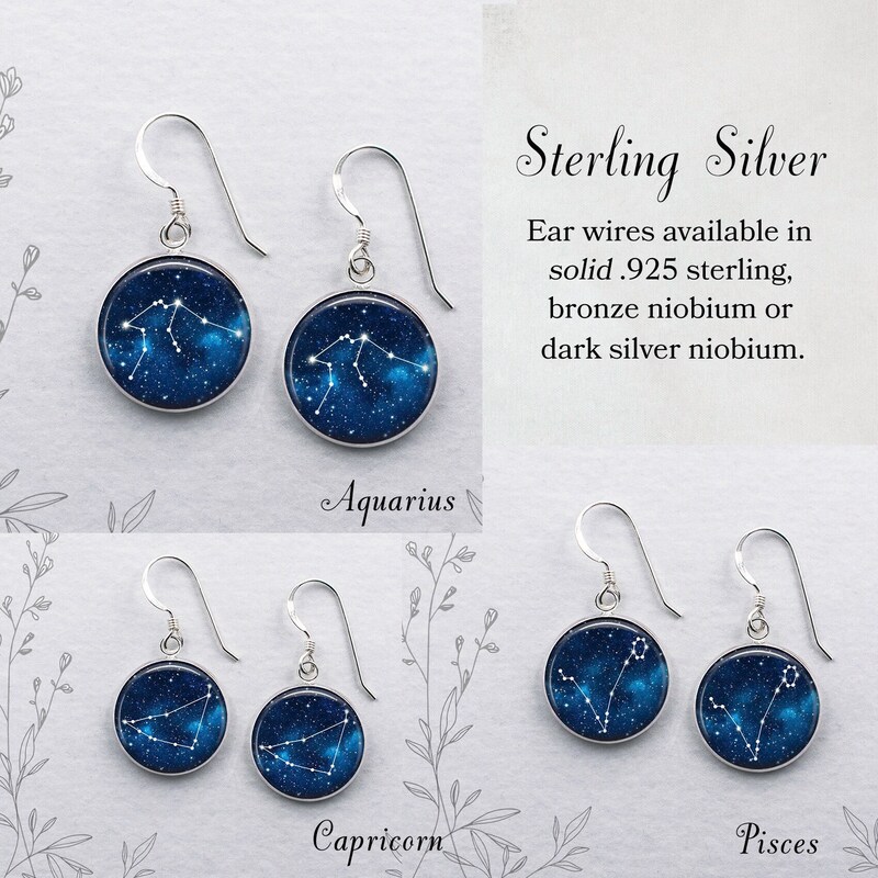 Capricorn Earrings - Etsy