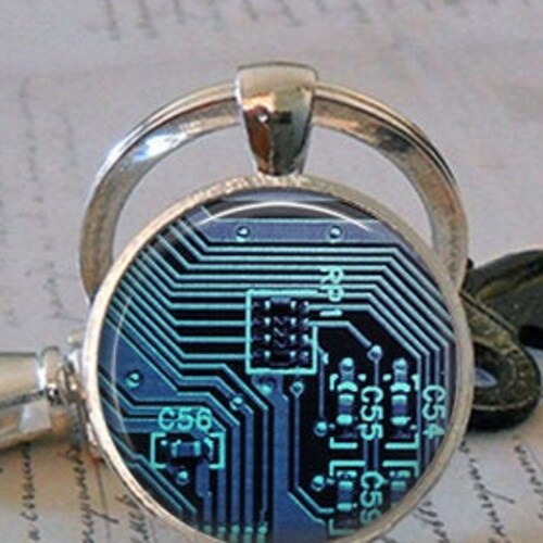Computer Circuit Board Key Chain or Necklace Graduation Gift | Etsy