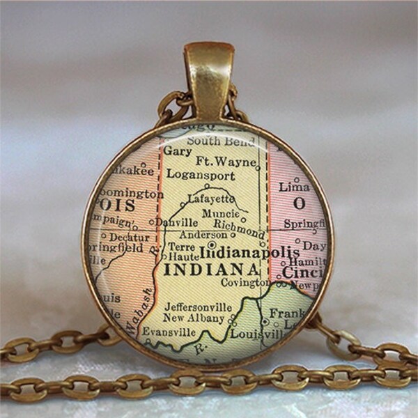 Indiana Map - Etsy