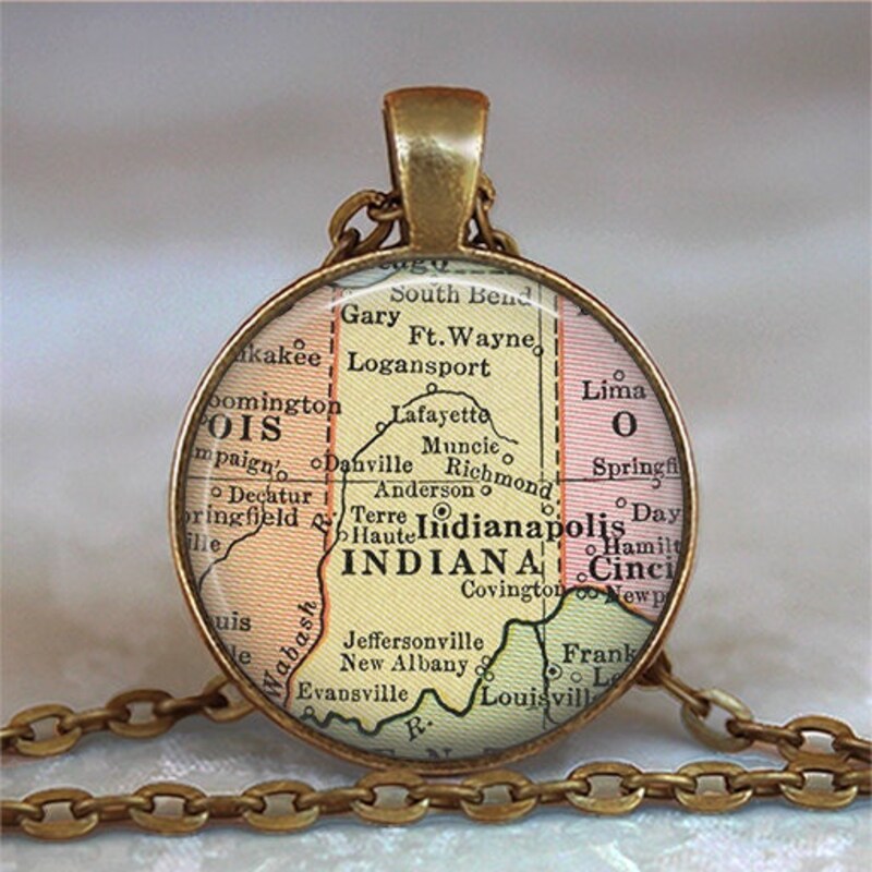 Indiana Map - Etsy