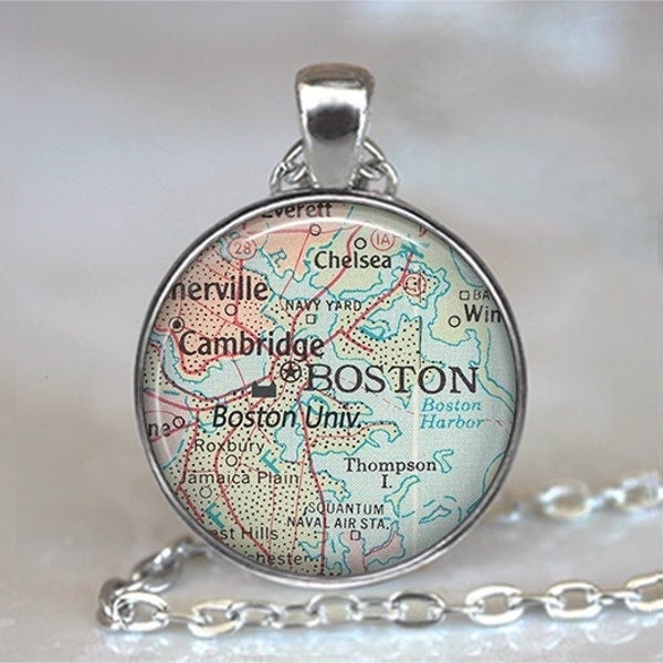 Boston Map Necklace - Etsy