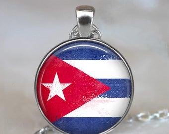 Cuba Flag Necklace - Etsy