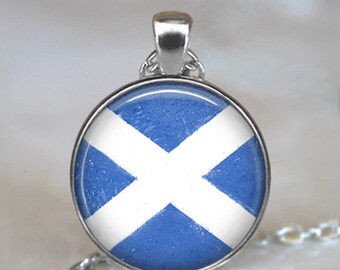 Scotland Flag Necklace - Etsy