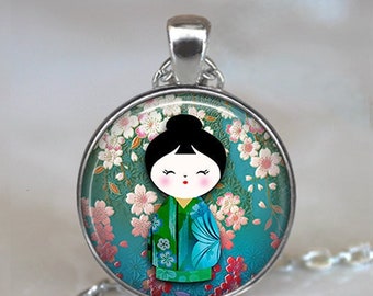 Japanese Doll Keychain - Etsy