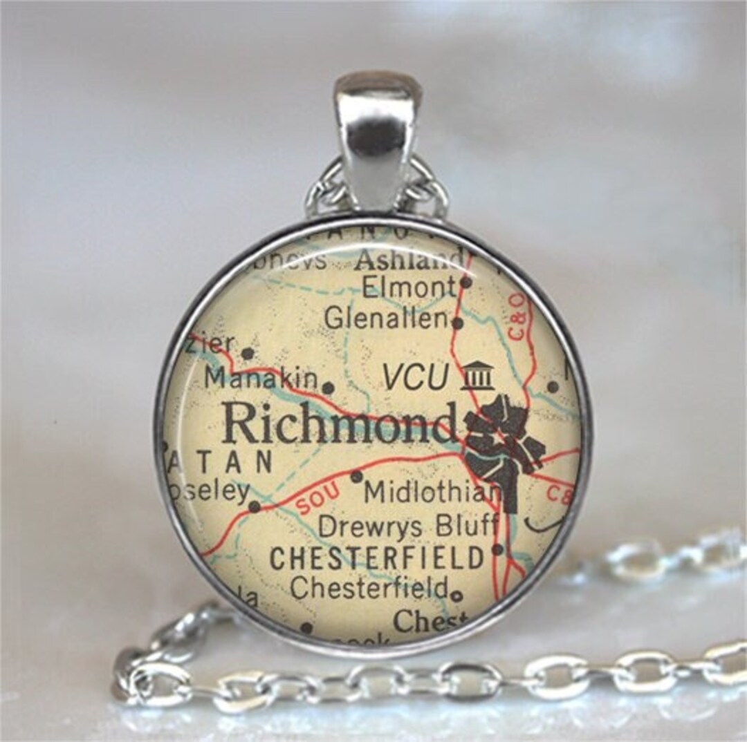 Virginia Commonwealth University Necklace, Brooch Pin or Key Chain, VCU ...