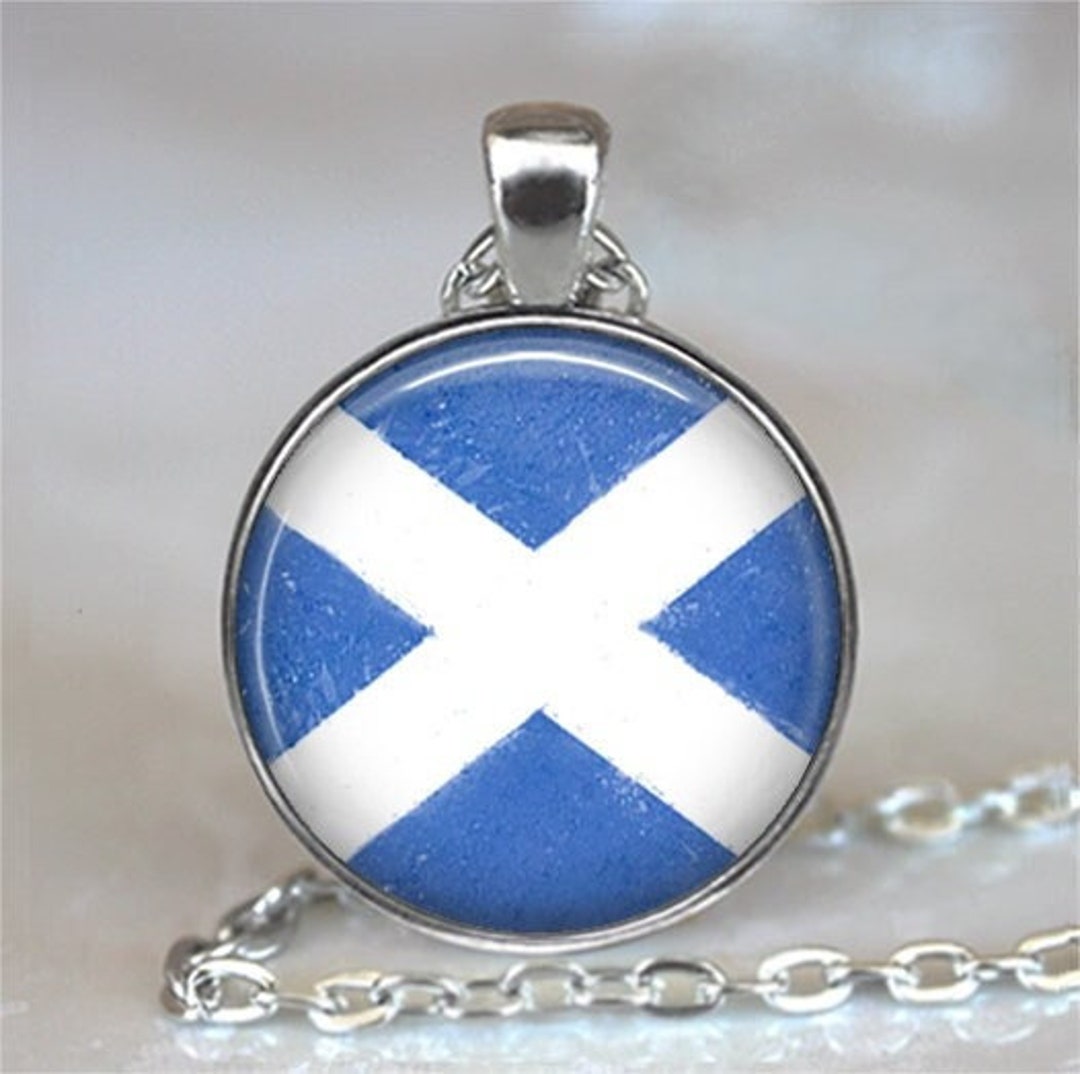 Scottish Flag Necklace or Key Chain, Flag of Scotland Travel Gift ...