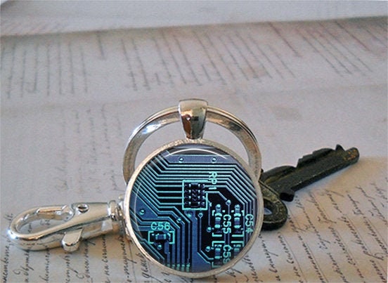 Computer Circuit Board Key Chain or Necklace Graduation Gift - Etsy