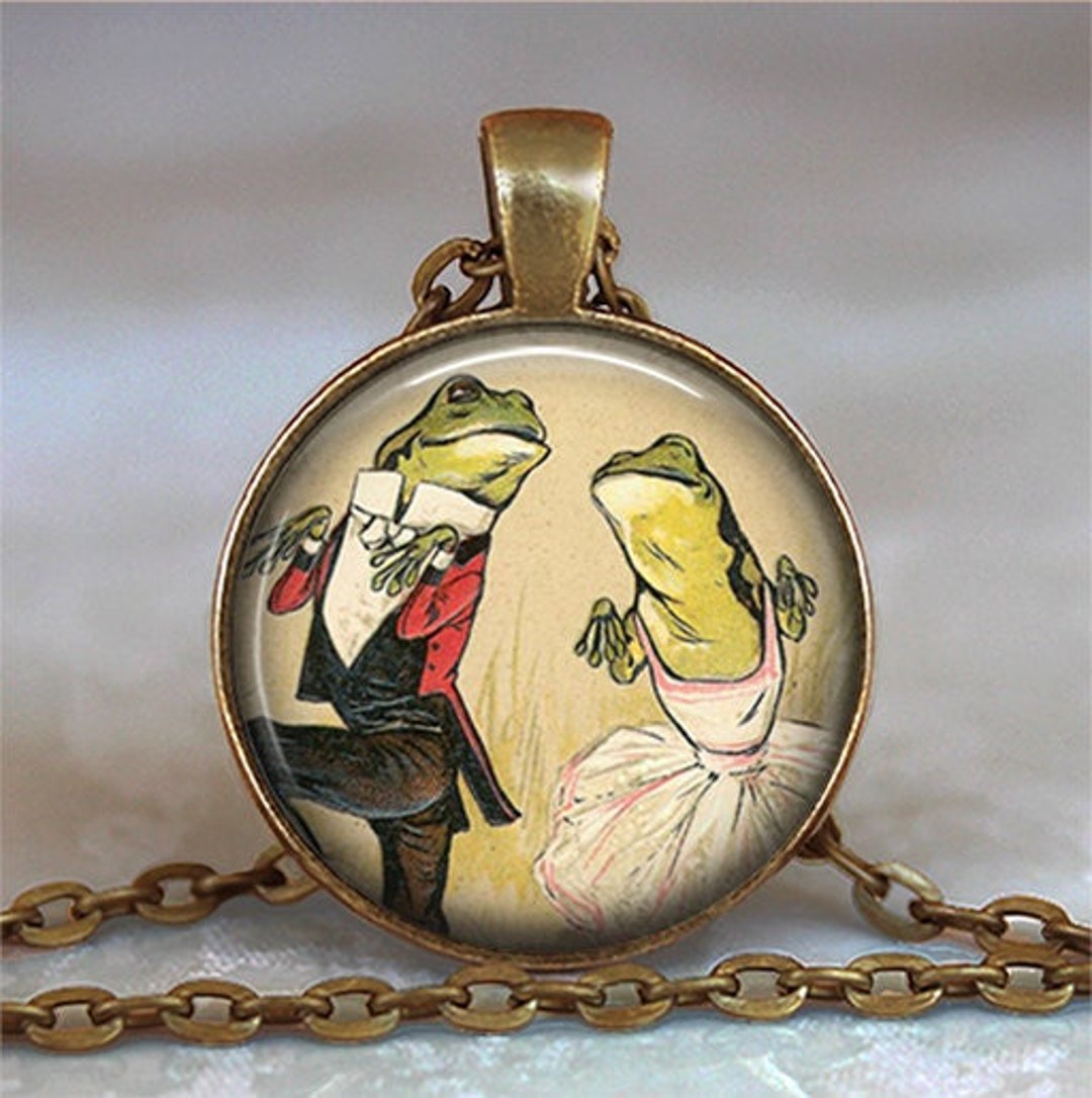 Jitterbug Frogs Brooch Pin, Necklace or Key Chain, Dancing Frogs ...