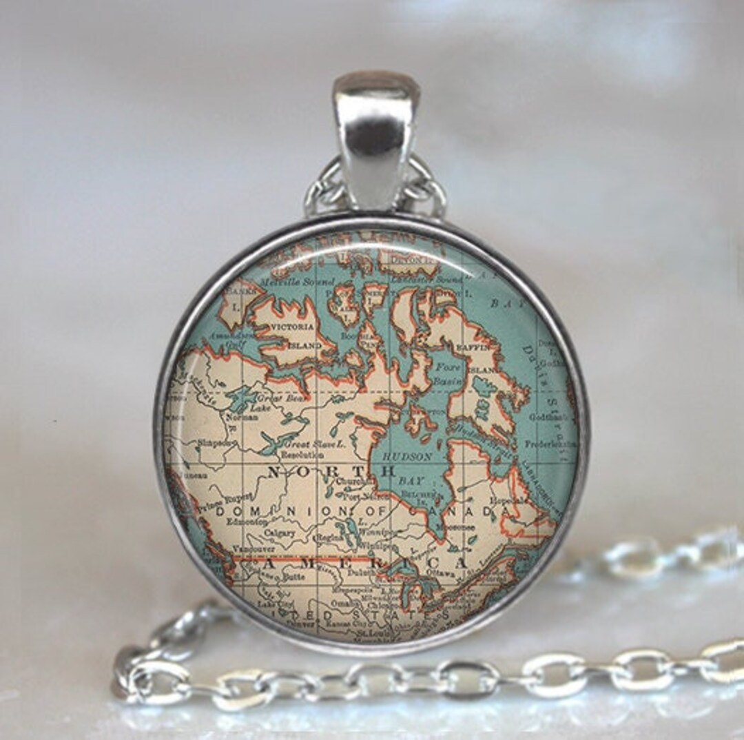 Canada Map Pendant, Canada Map Jewelry Canada Jewellery Canadian Map ...
