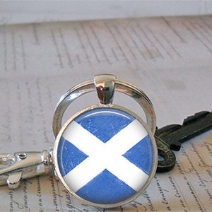 Scottish Flag Necklace or Key Chain, Flag of Scotland Travel Gift ...