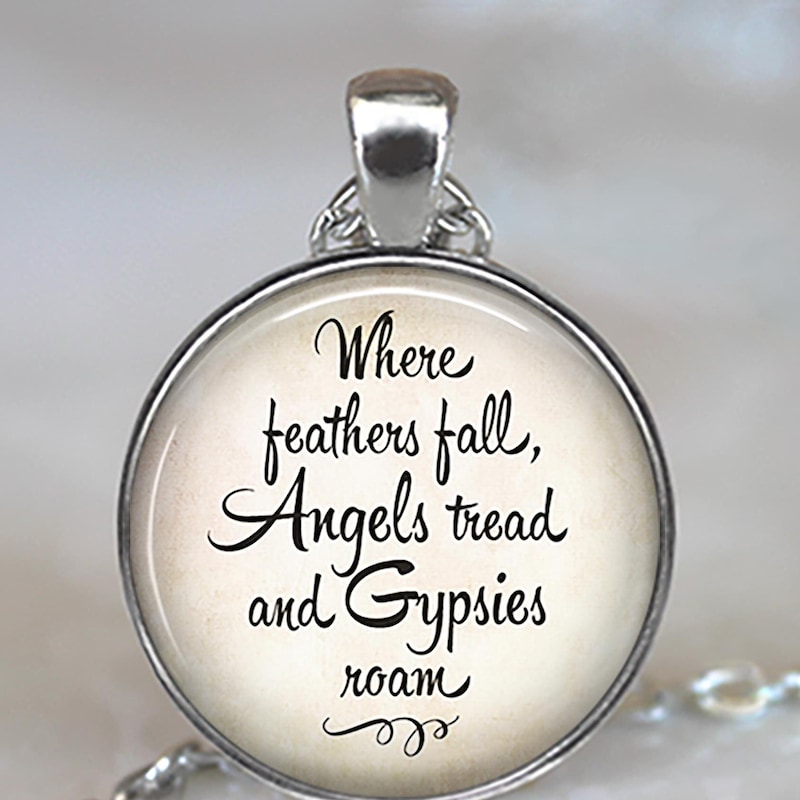 Feather and Key Necklace - Etsy