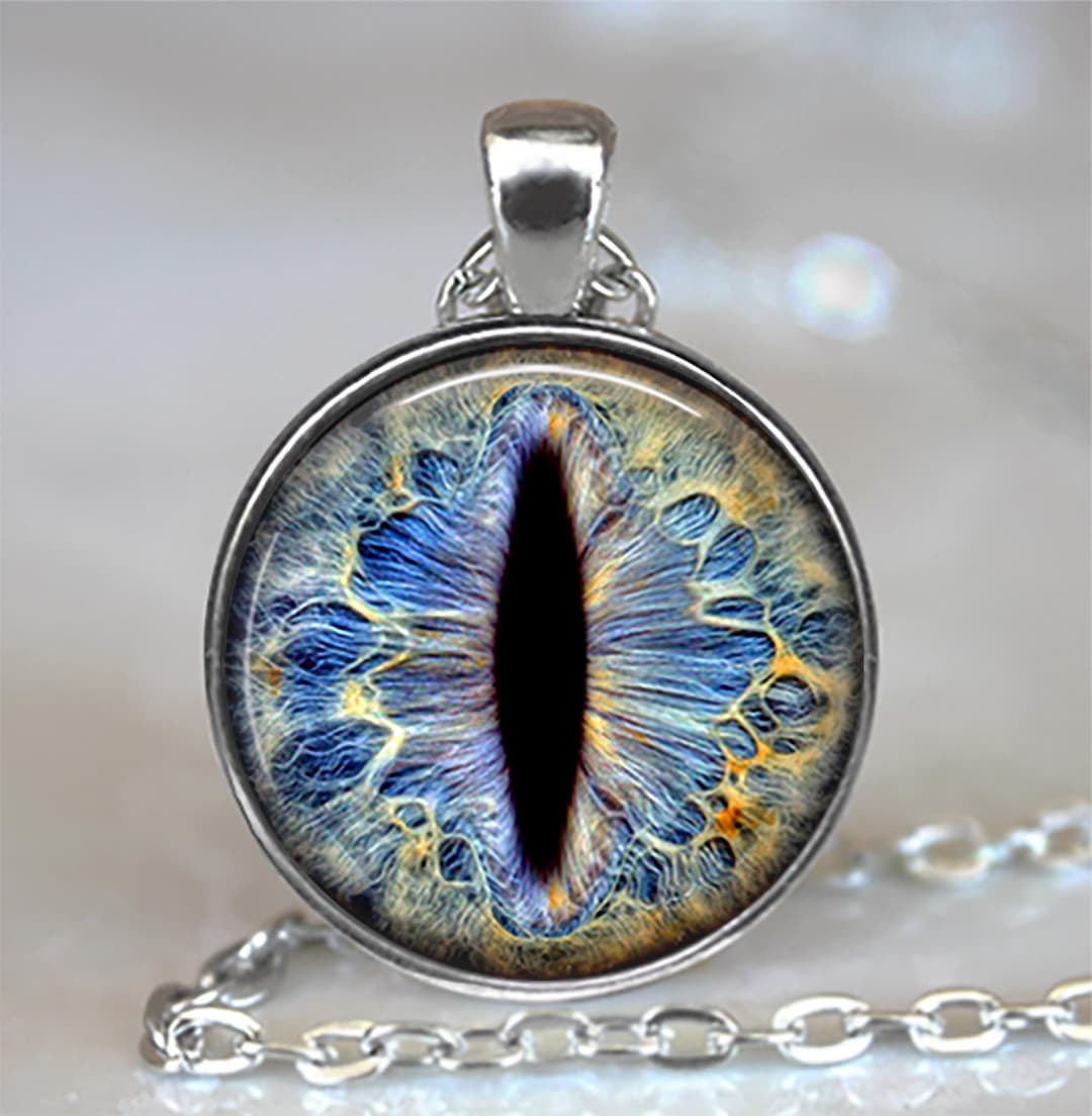 Frost Dragon Eye Necklace, Brooch Pin or Key Chain, Dragon Eye Pendant ...