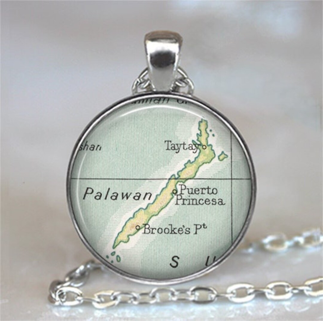 Cebu Philippines Map Necklace or Keychain, Tacloban Bohol Leyte ...