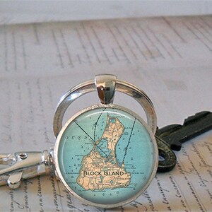 Block Island Map Necklace, Block Island Necklace, Block Island Map ...