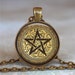 Golden Pentacle Necklace Golden Pentacle Pendant Wiccan - Etsy