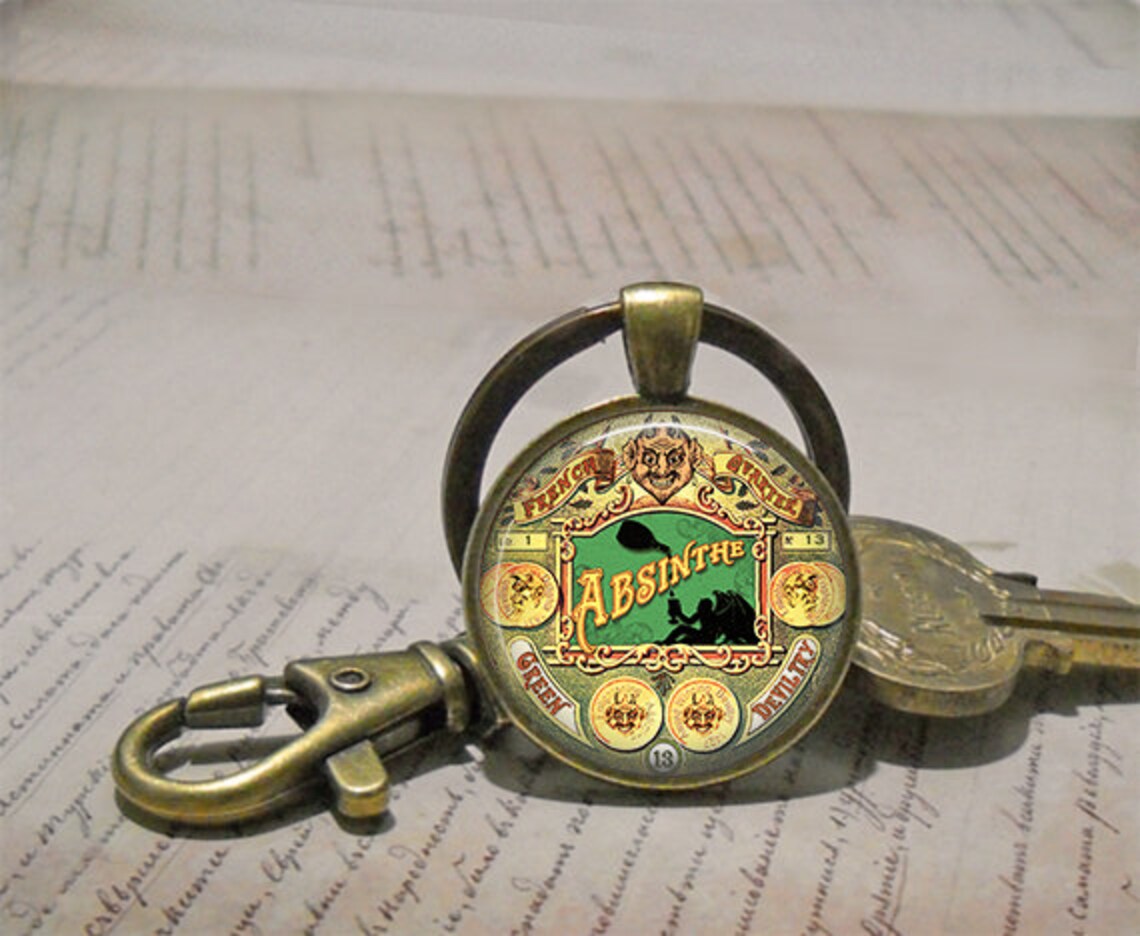 Green Devil Absinthe Necklace Absinthe Jewelry Halloween - Etsy