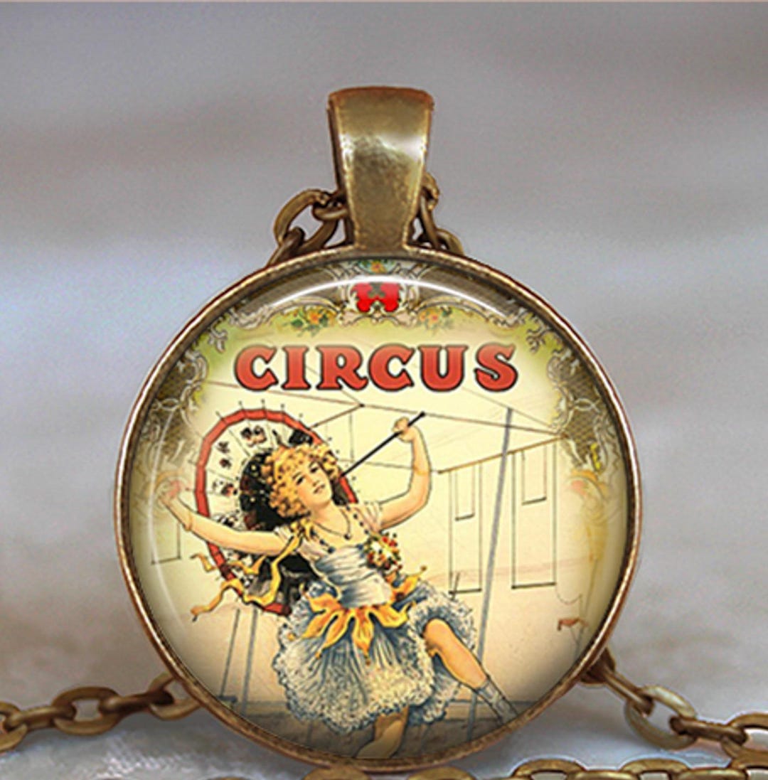 Steampunk Circus Girl Necklace, Key Chain or Brooch, Boho Circuit ...