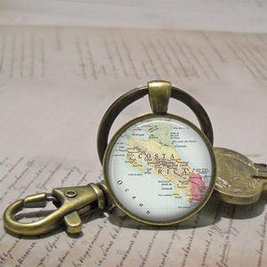 Costa Rica Map Necklace, Costa Rica Map Pendant, Costa Rica Pendant ...