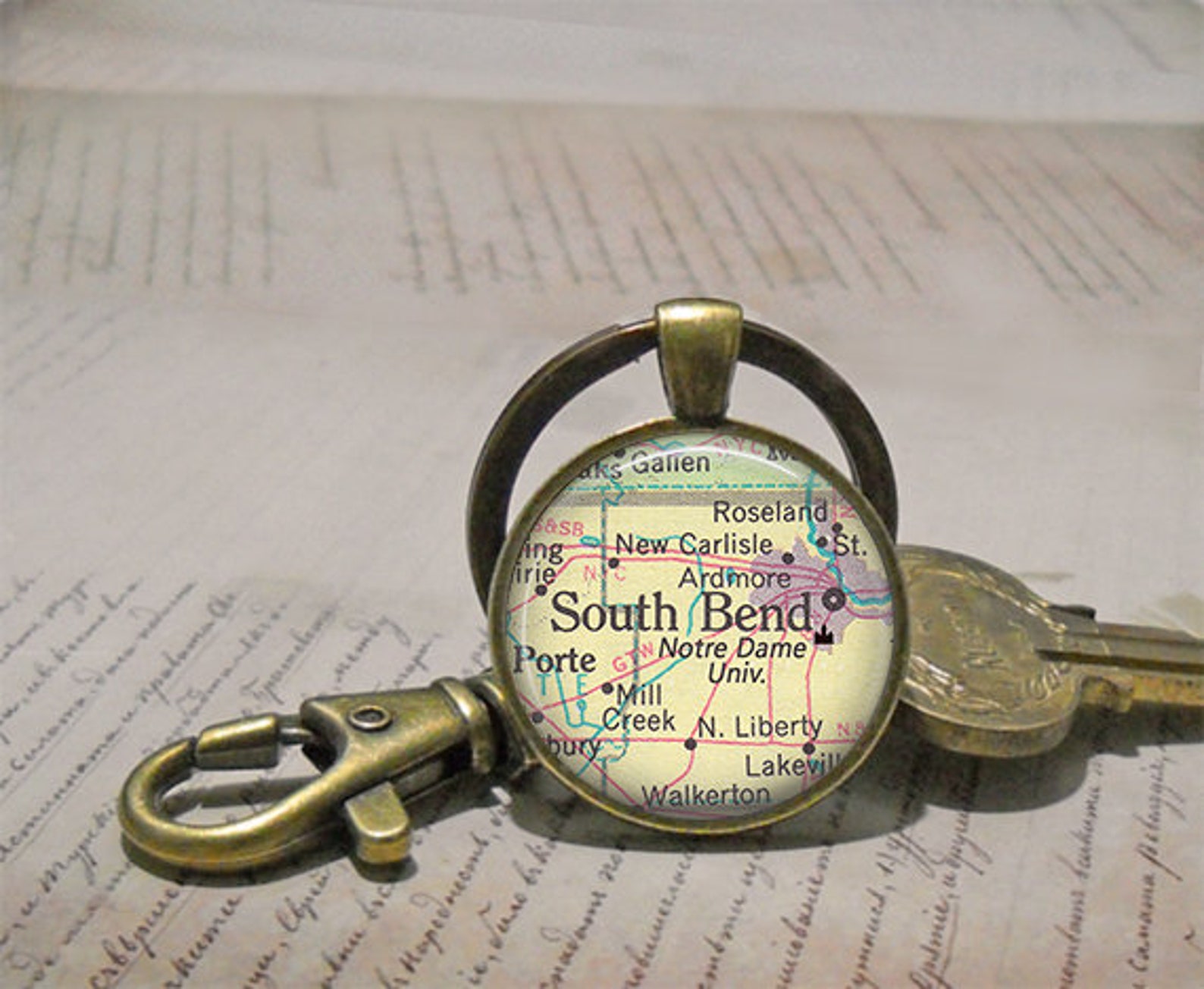 University of Notre Dame Necklace or Key Chain Notre Dame - Etsy