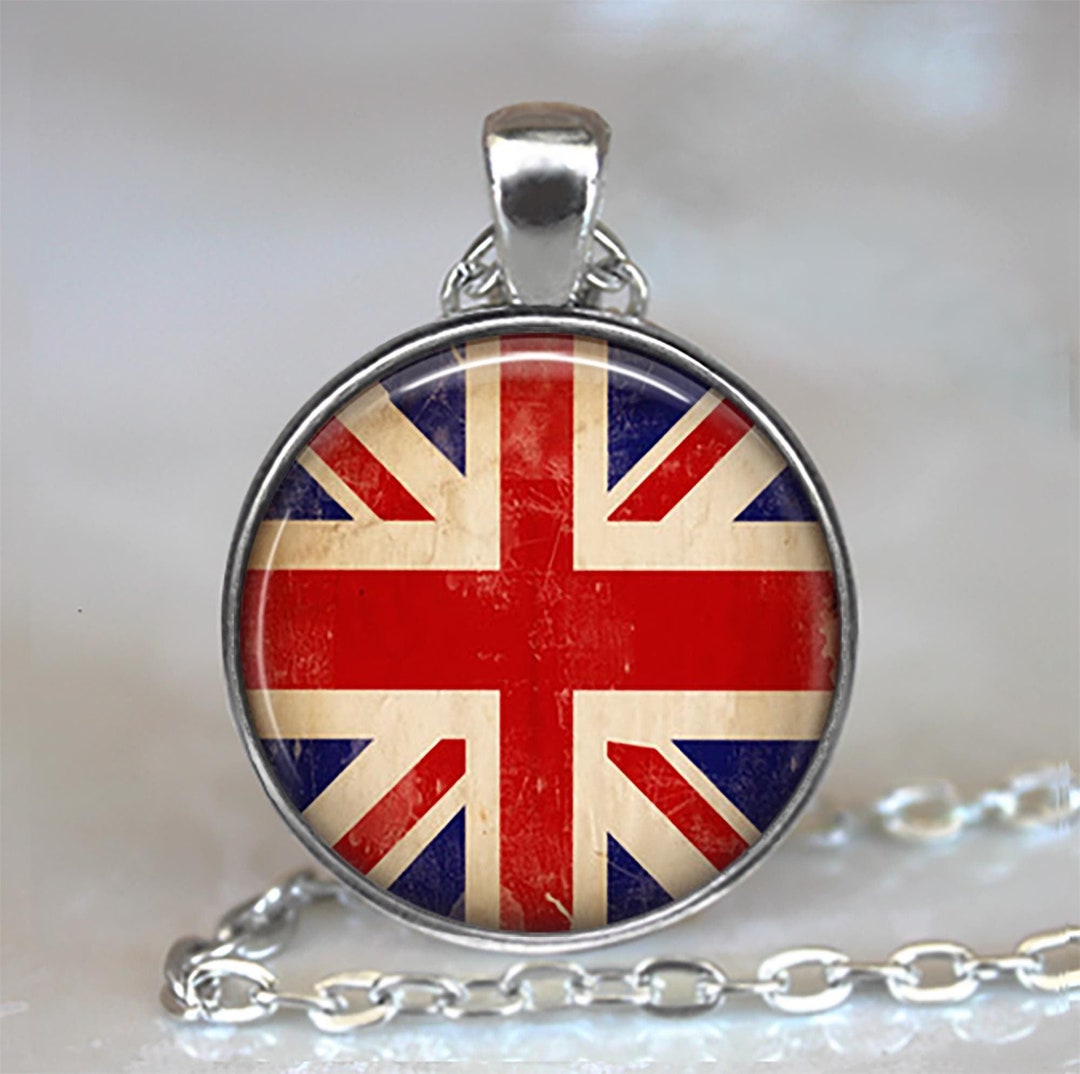 Union Jack Necklace, Key Chain or Brooch, Union Jack British Flag Gift ...